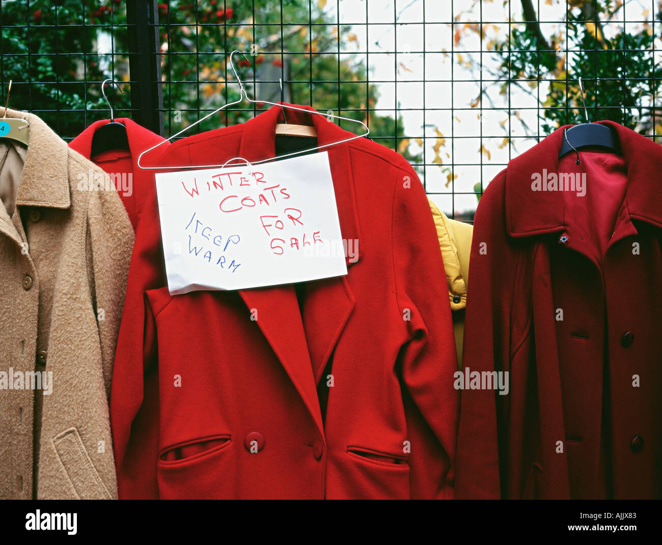 Coats for sale Stock Photo - Alamy