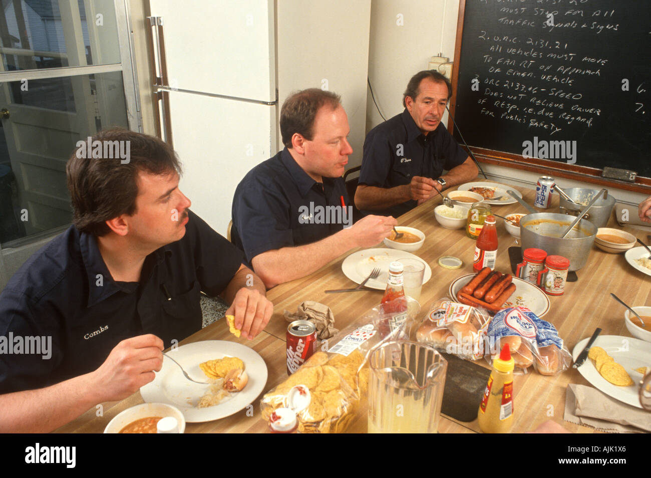 Firefighter station meal hi-res stock photography and images - Alamy