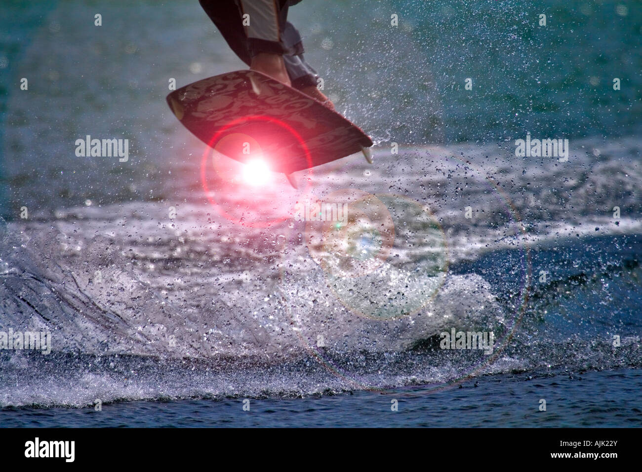 Sail Board Action with Water Droplets Stock Photo - Alamy