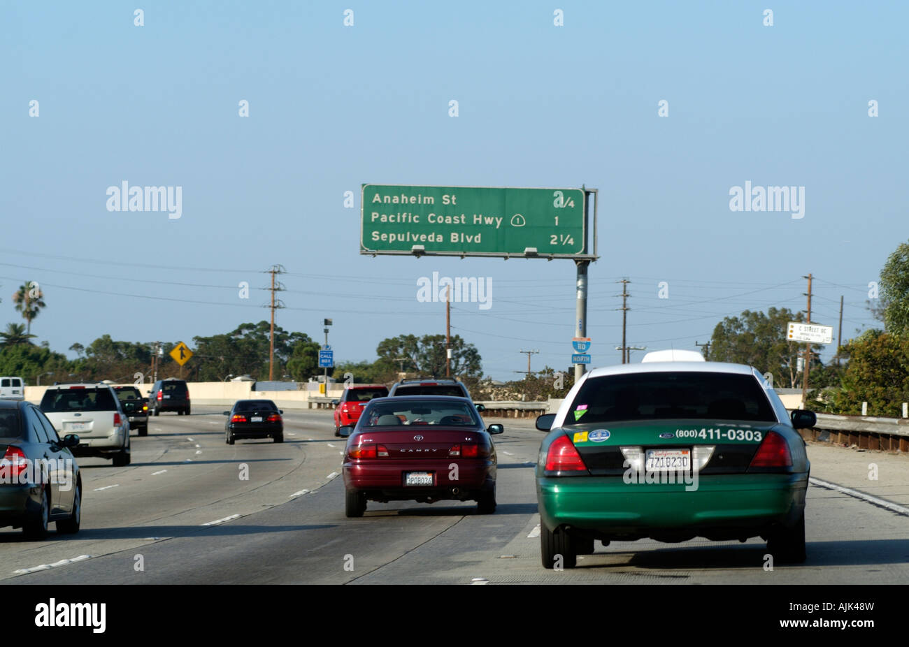 Route 110 Harbor Freeway North Los Angeles California USA Stock Photo ...