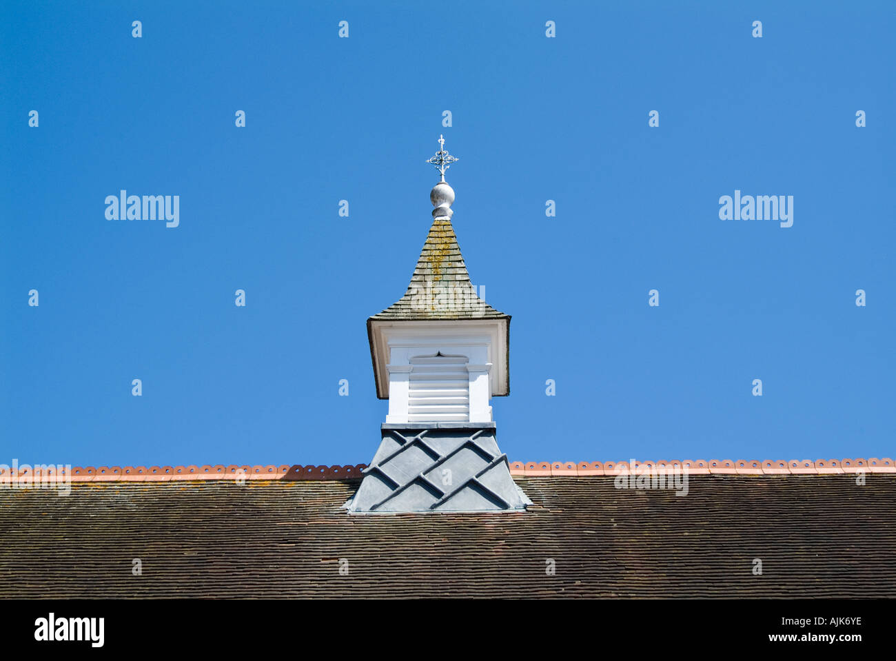 Bell tower on a tiled roof in Lewes East Sussex England UK Stock Photo ...