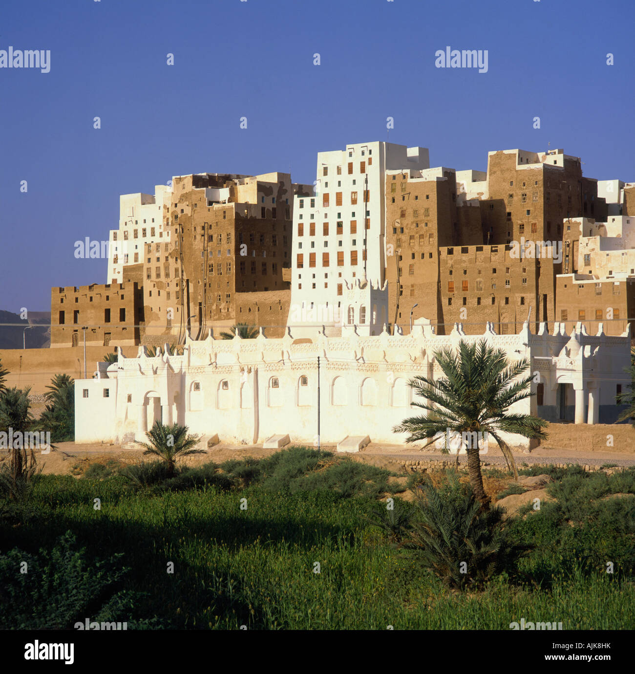 Part skyline of Shibam showing some of the famous traditional brown ...
