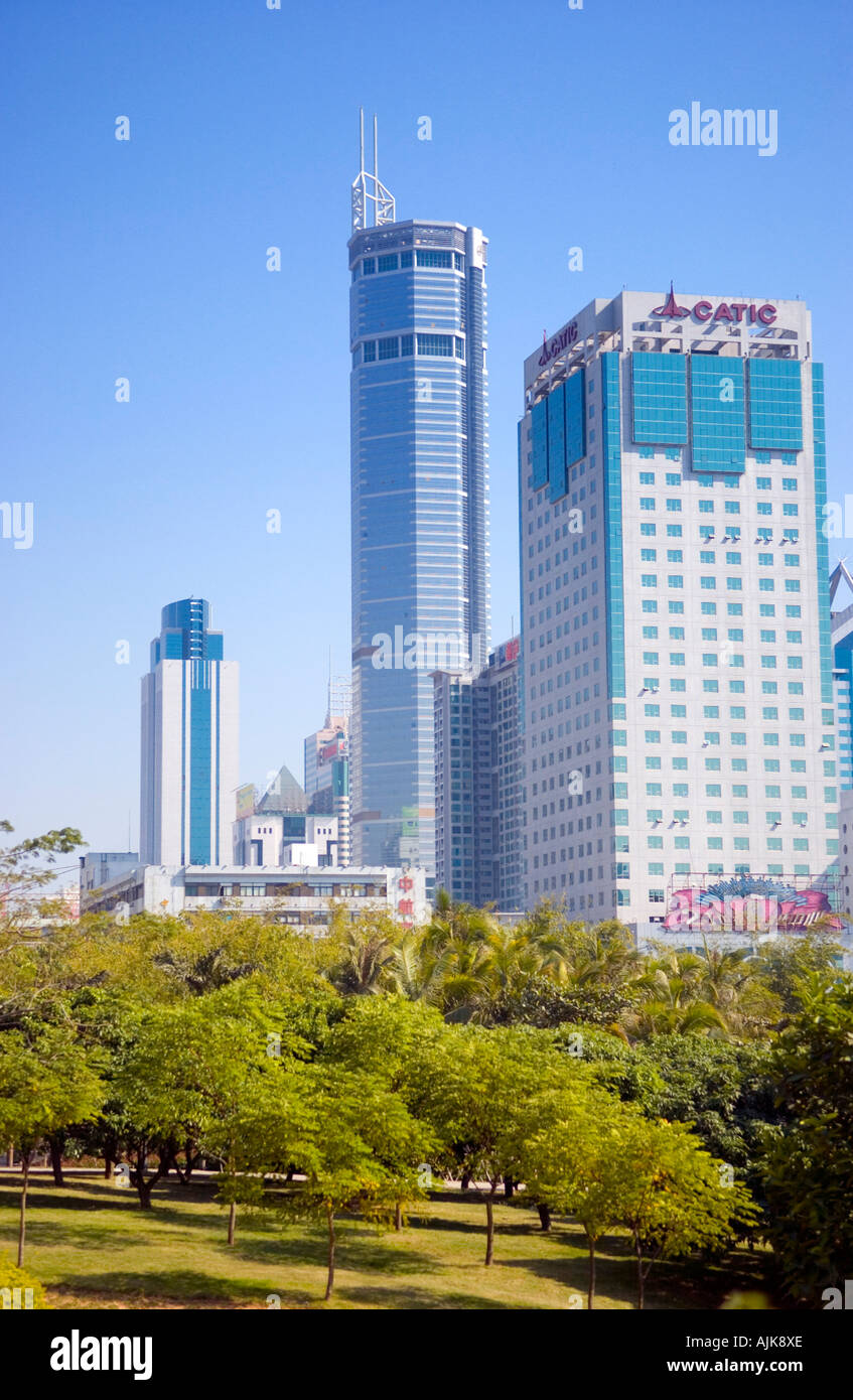 Office buildings in Shenzhen with landmark Saige Building Guangdong ...