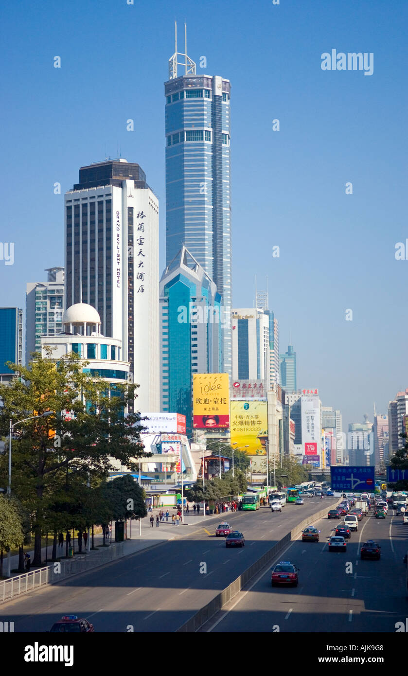 Office buildings in Shenzhen with landmark Saige Building Guangdong ...