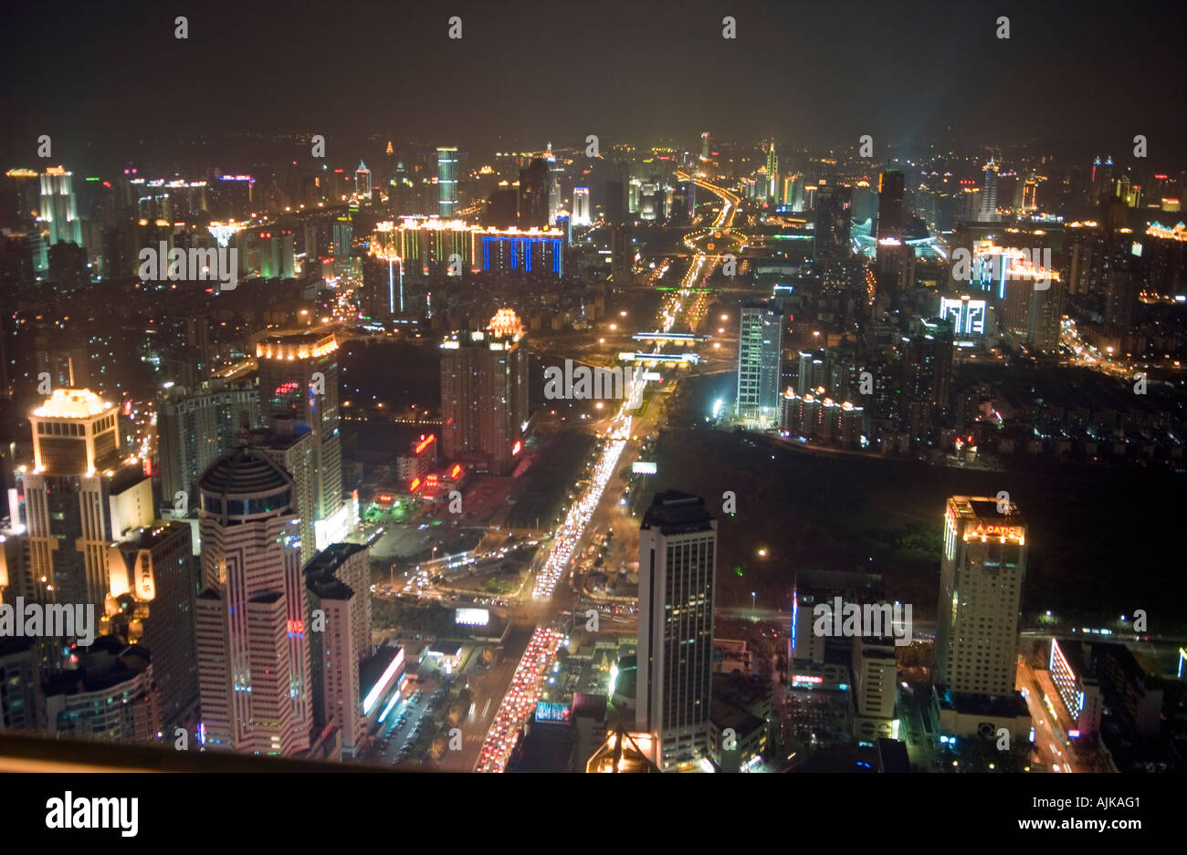 Elevated View of Shenzhen at Night Night view of Shenzhen from Saige ...