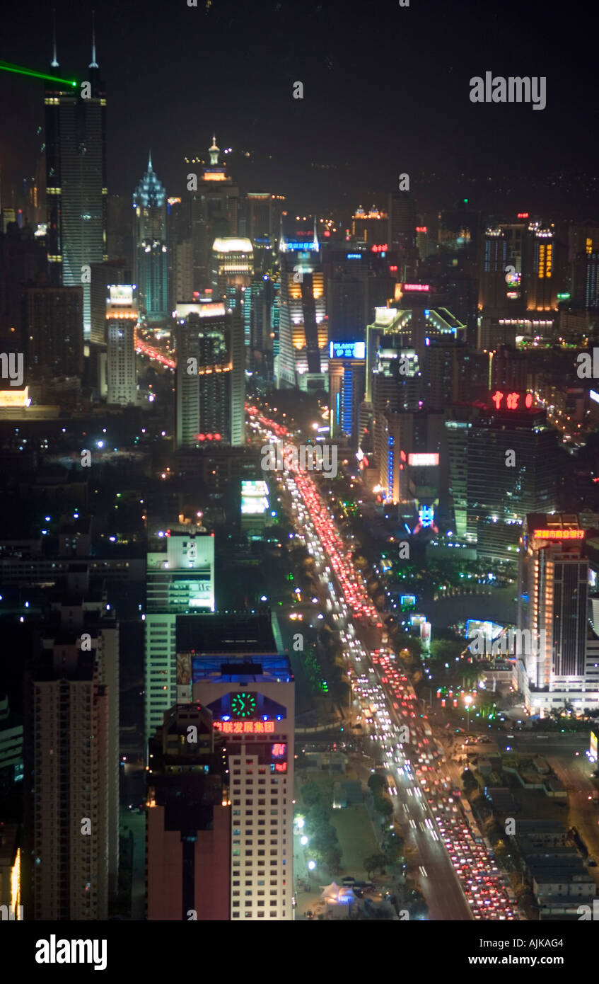 Elevated view shenzhen night night hi-res stock photography and images ...