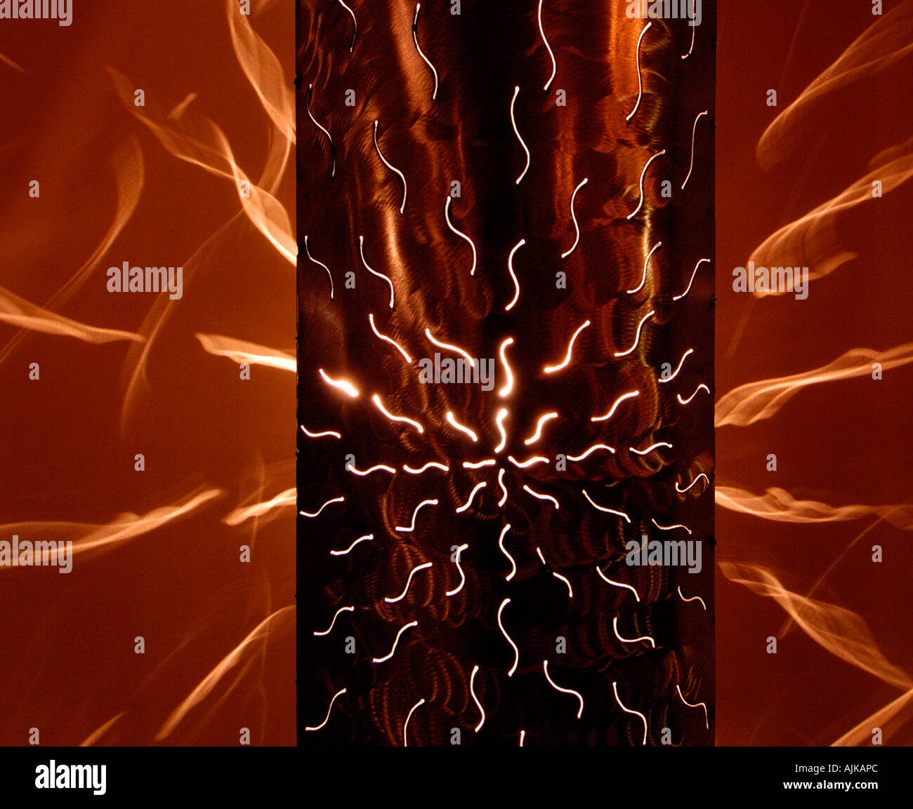 Play of light from African lamp Stock Photo - Alamy