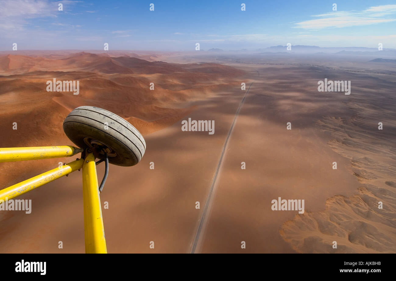 Sossusvlei seen from a microlight airplane, Namibia Stock Photo - Alamy