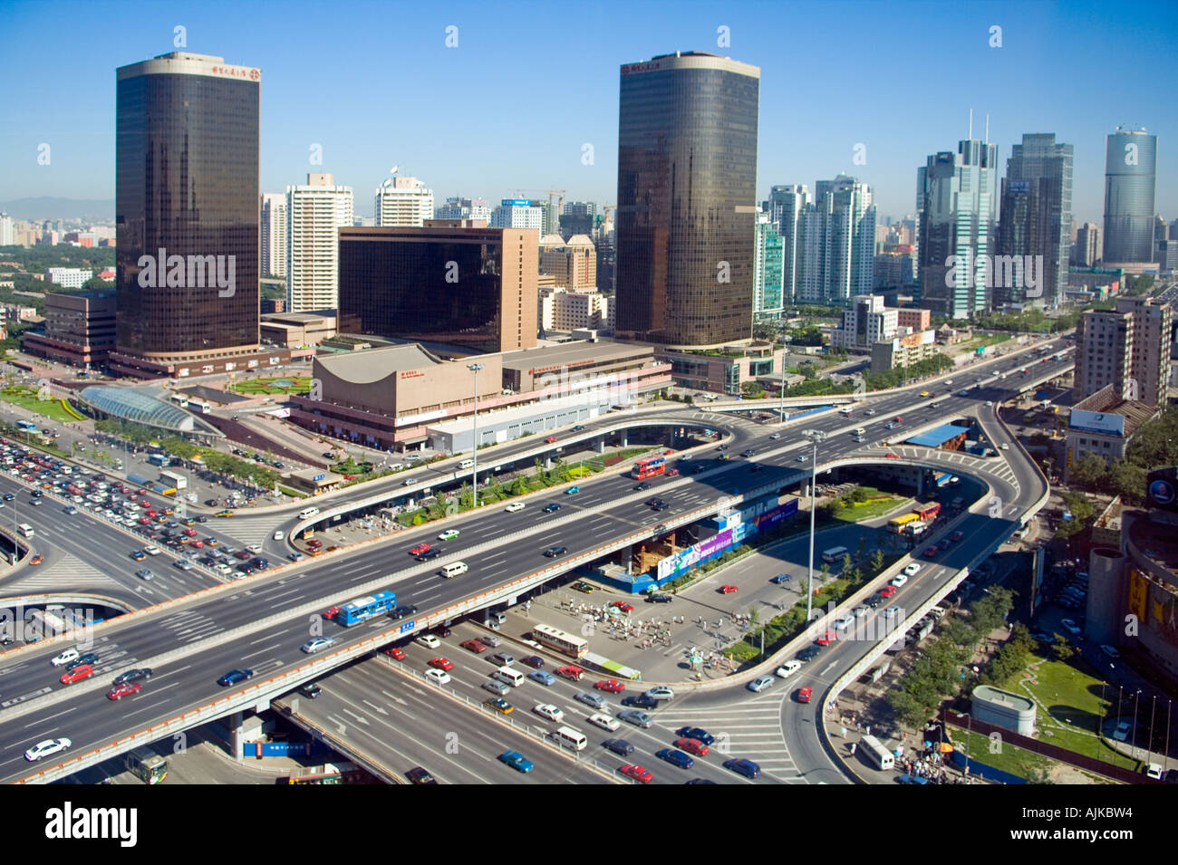 The China World Trade Center in the Central Business District of ...