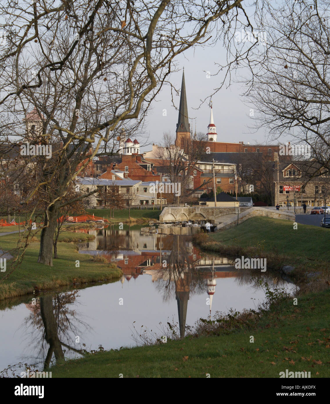 View of downtown Frederick City from Baker Park Stock Photo - Alamy