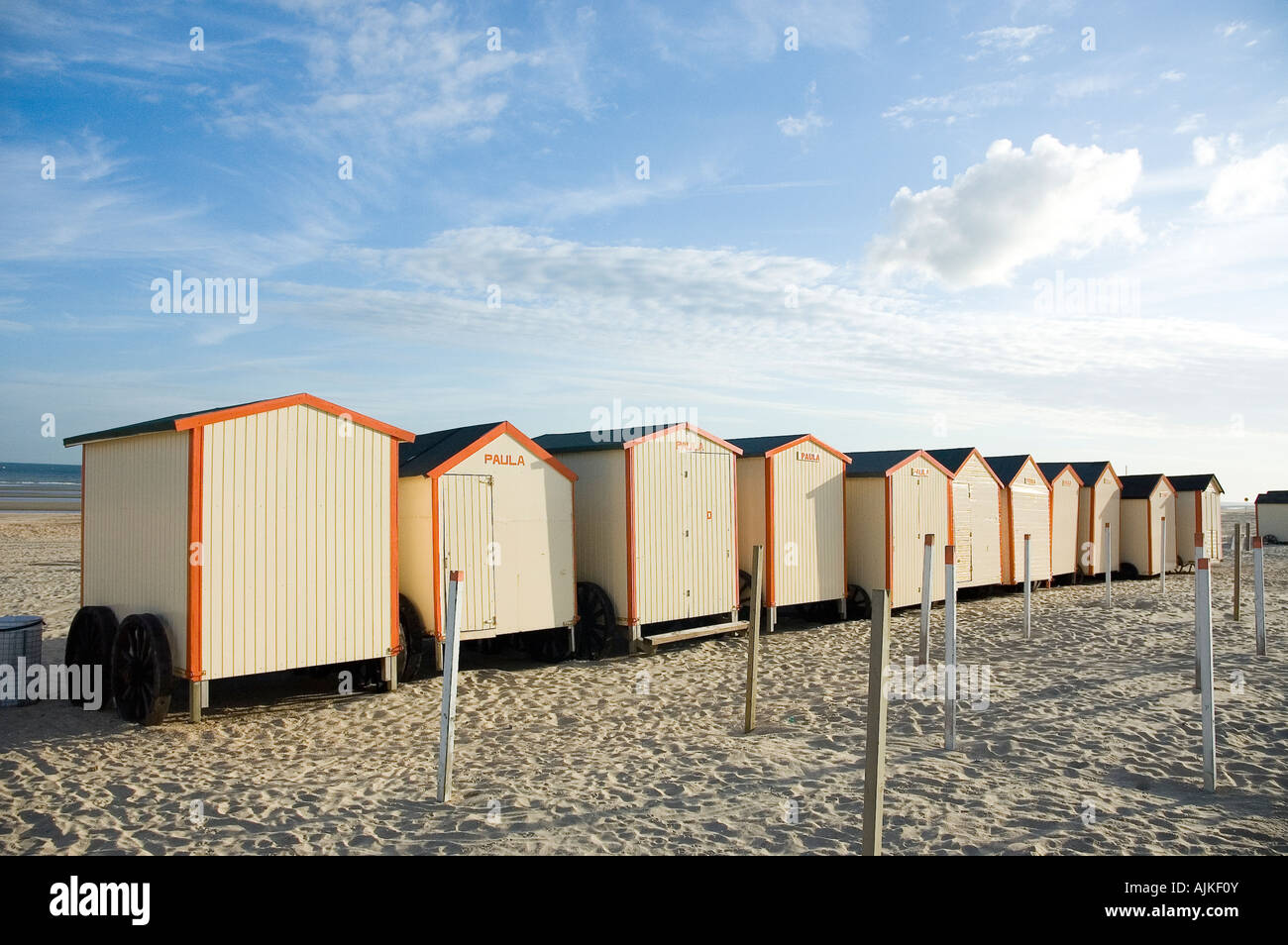 beach huts changing cubicles Stock Photo - Alamy