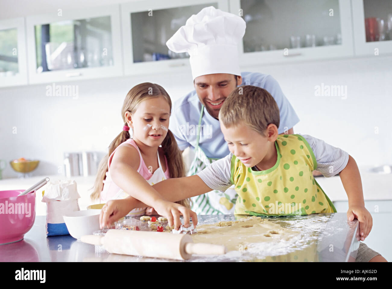 Son and father messy kitchen hi-res stock photography and images - Alamy