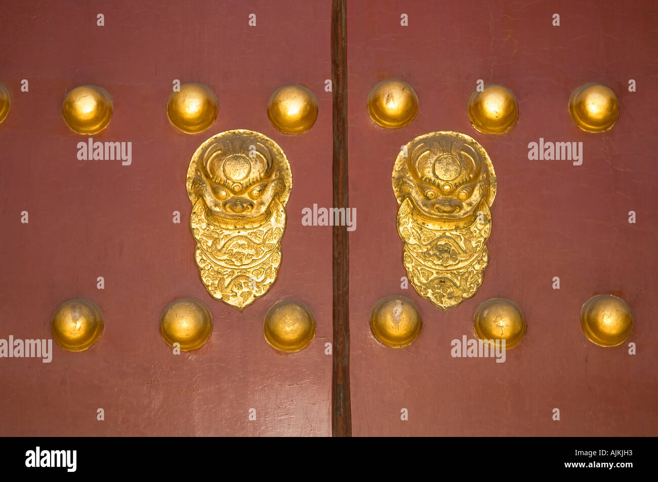 Traditional Red Gate Stock Photo - Alamy