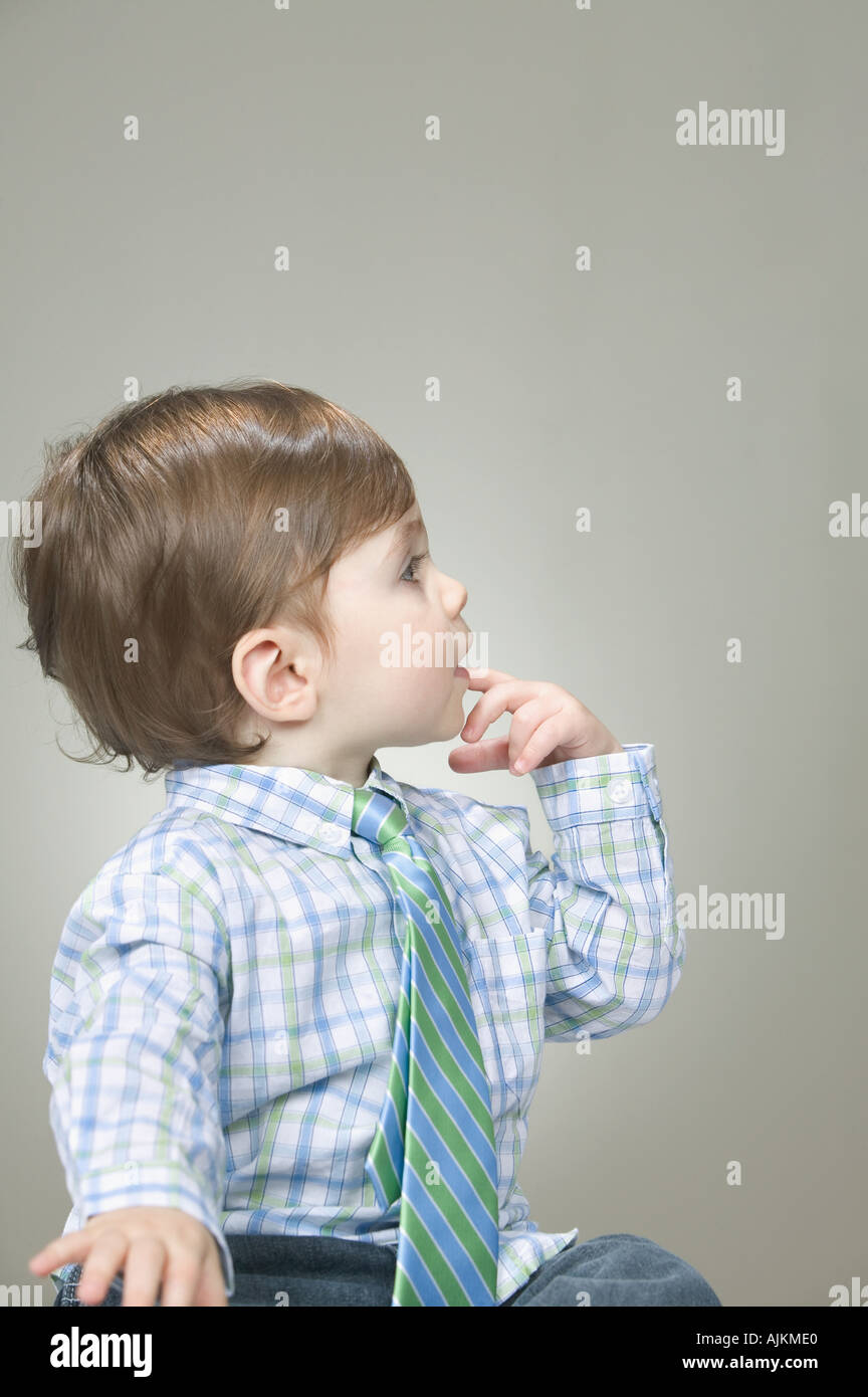 Baby wearing shirt necktie hi-res stock photography and images - Alamy