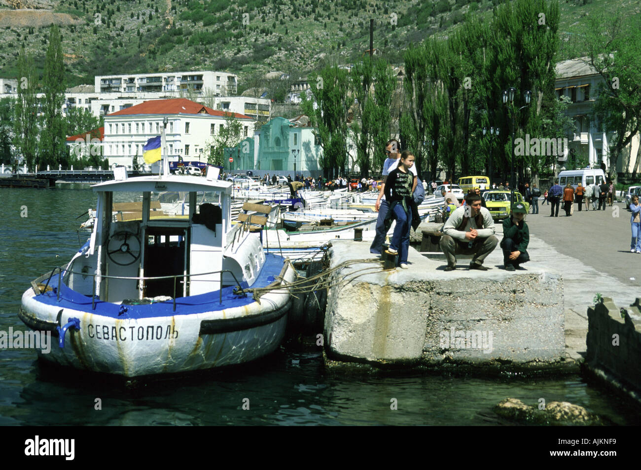 Balaclava harbour Sevastopol Crimea Ukraine Stock Photo - Alamy