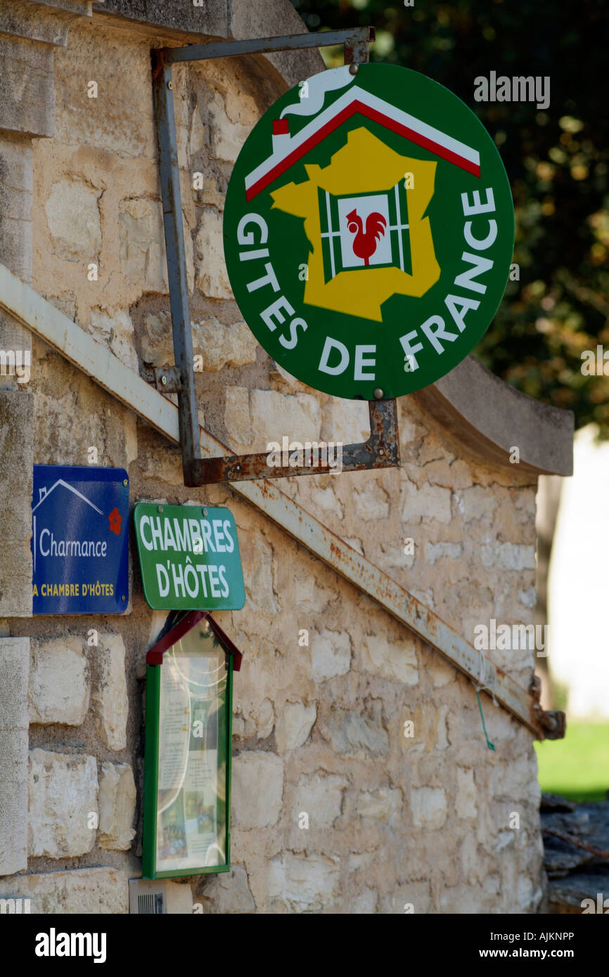 Gites de France Sign on a Wall French Holiday Accommadation Logo Stock ...
