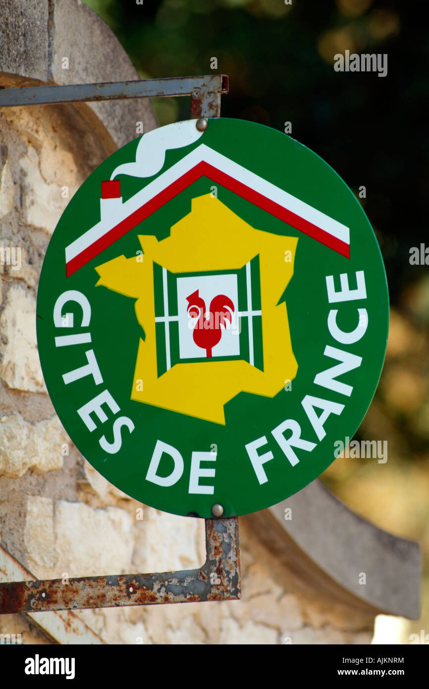 Gites de France Sign on a Wall French Holiday Accommadation Logo Stock ...
