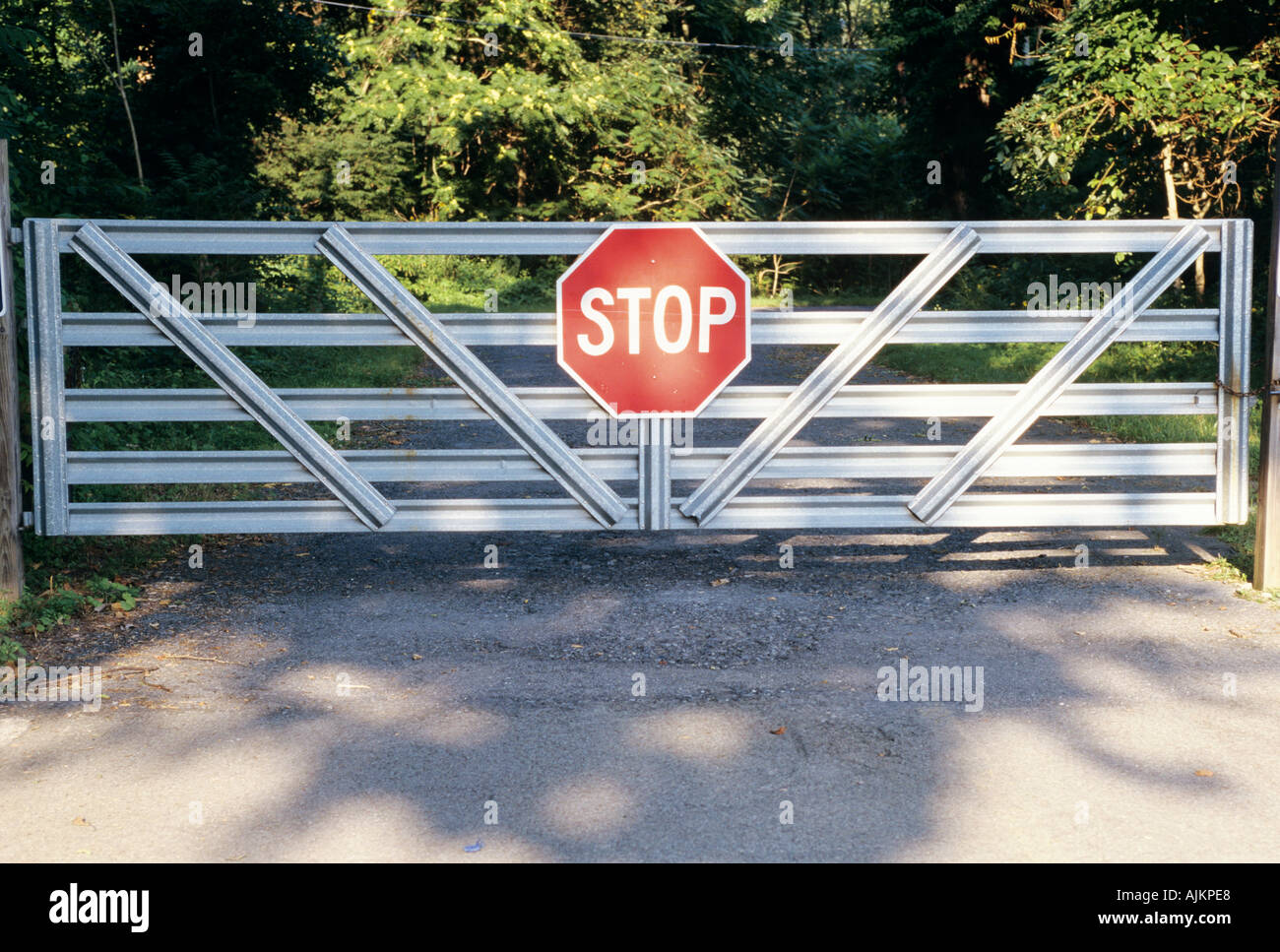 Private property sign on gate at road hi-res stock photography and ...