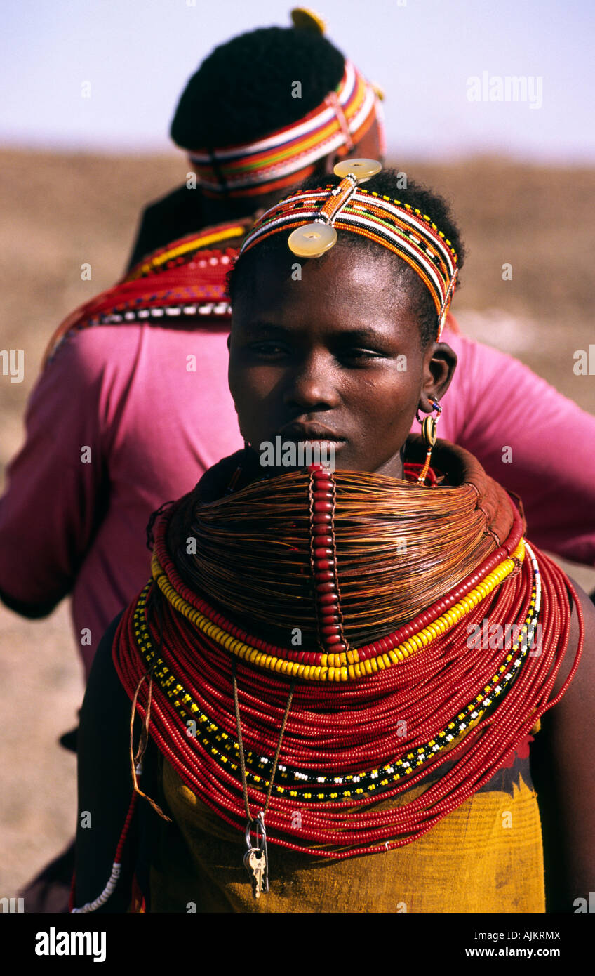 Rendile girl. Loyangalani, Lake Turkana, Kenya Stock Photo - Alamy