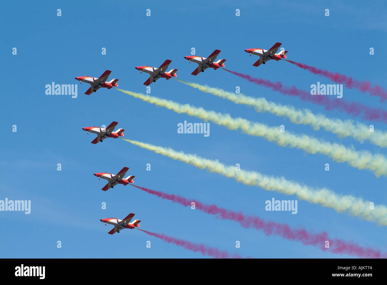 The Spanish Display Team Patrulla Acrobatica Aguila Stock Photo - Alamy