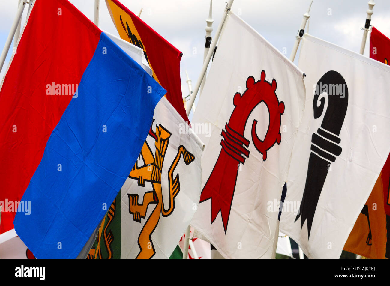 Swiss cantonal flags hi-res stock photography and images - Alamy