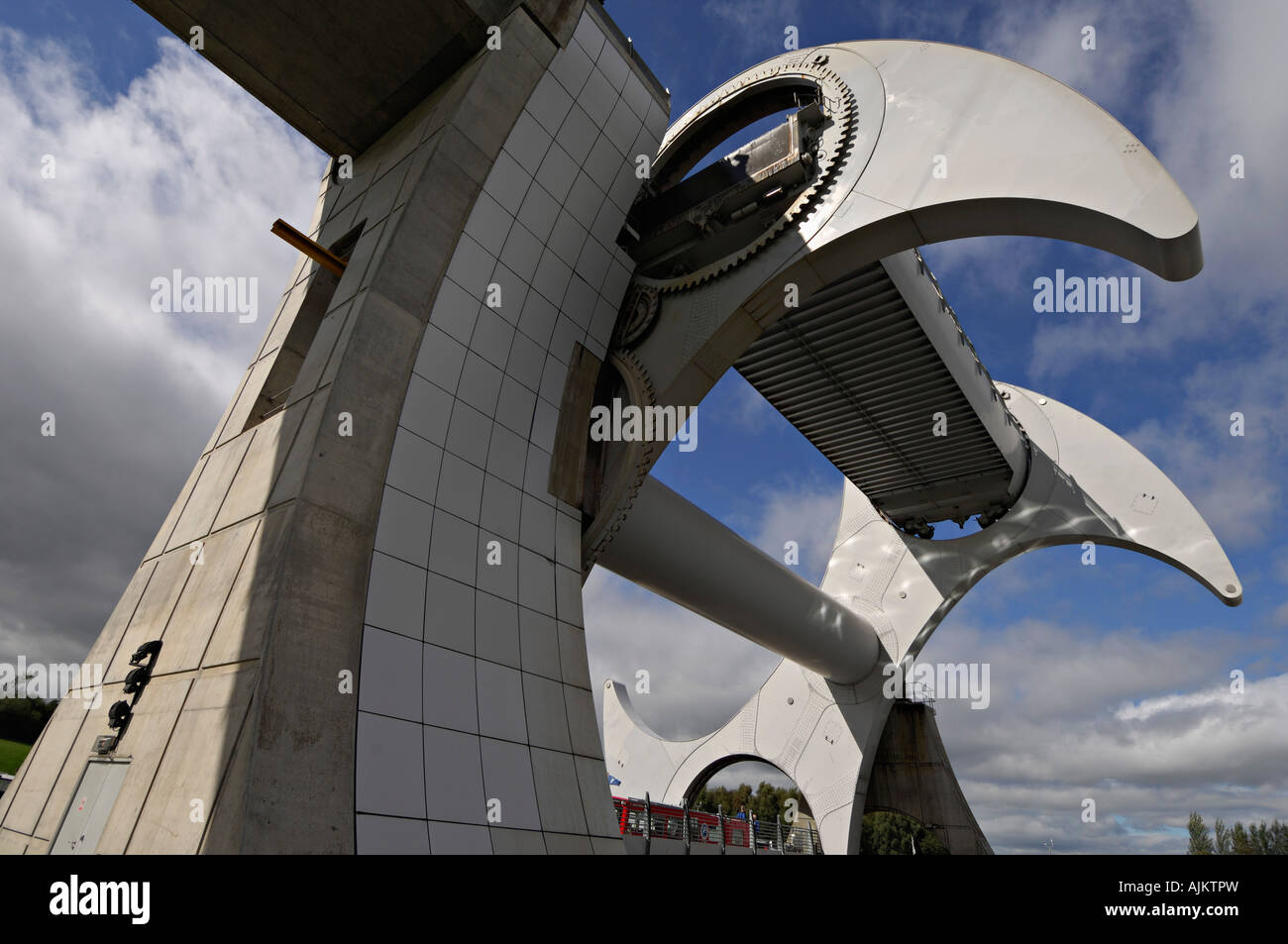 The Falkirk Wheel a futuristic rotating boat lift Falkirk Scotland UK ...