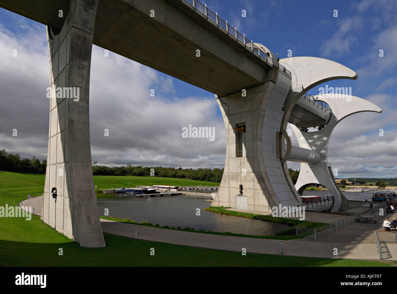 The Falkirk Wheel a futuristic rotating boat lift Falkirk Scotland UK ...