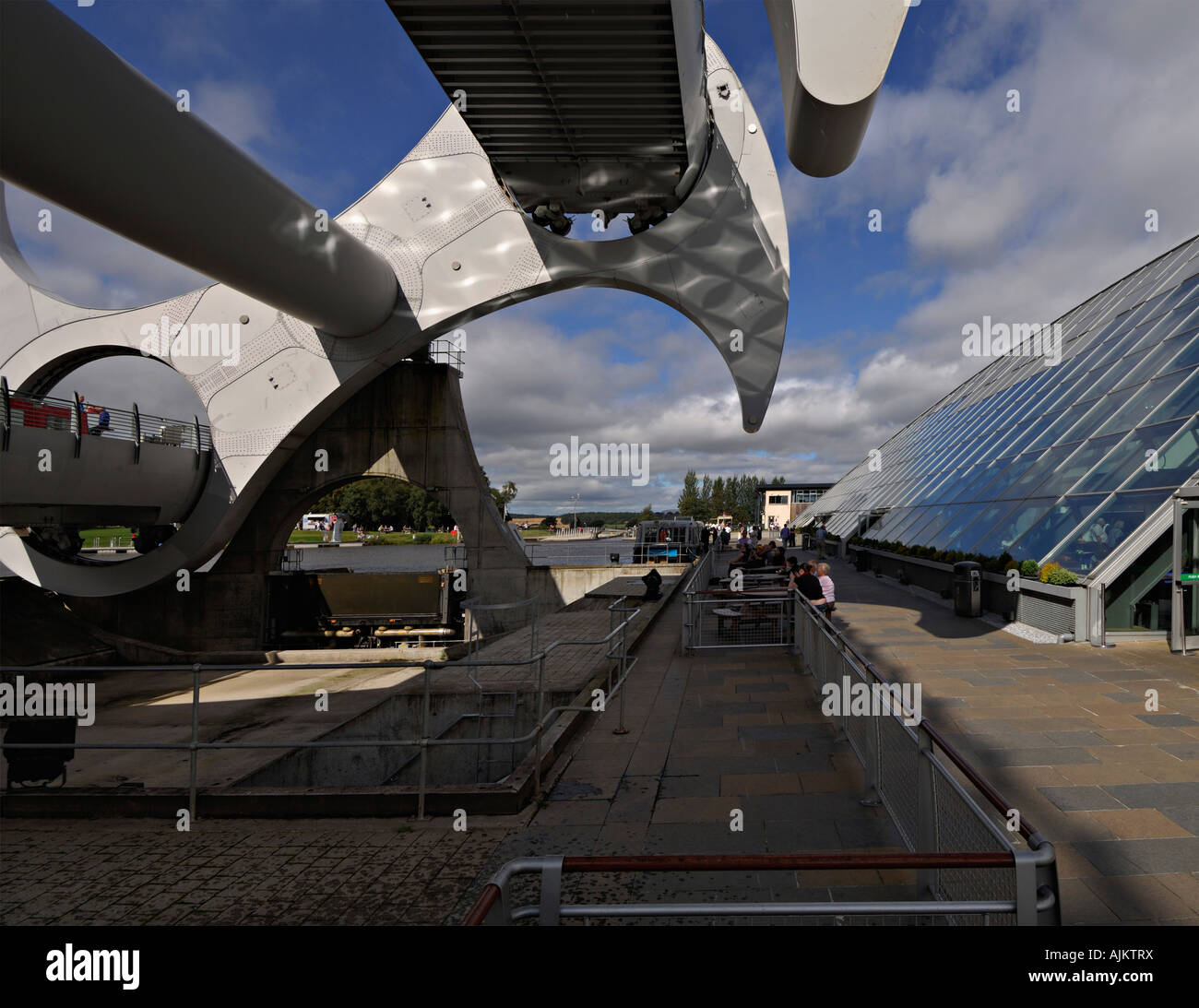 The Falkirk Wheel a futuristic rotating boat lift Falkirk Scotland UK ...