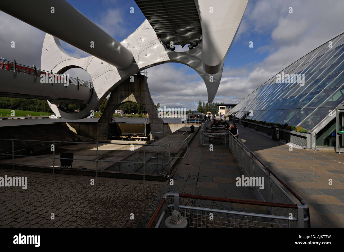 The Falkirk Wheel a futuristic rotating boat lift Falkirk Scotland UK ...