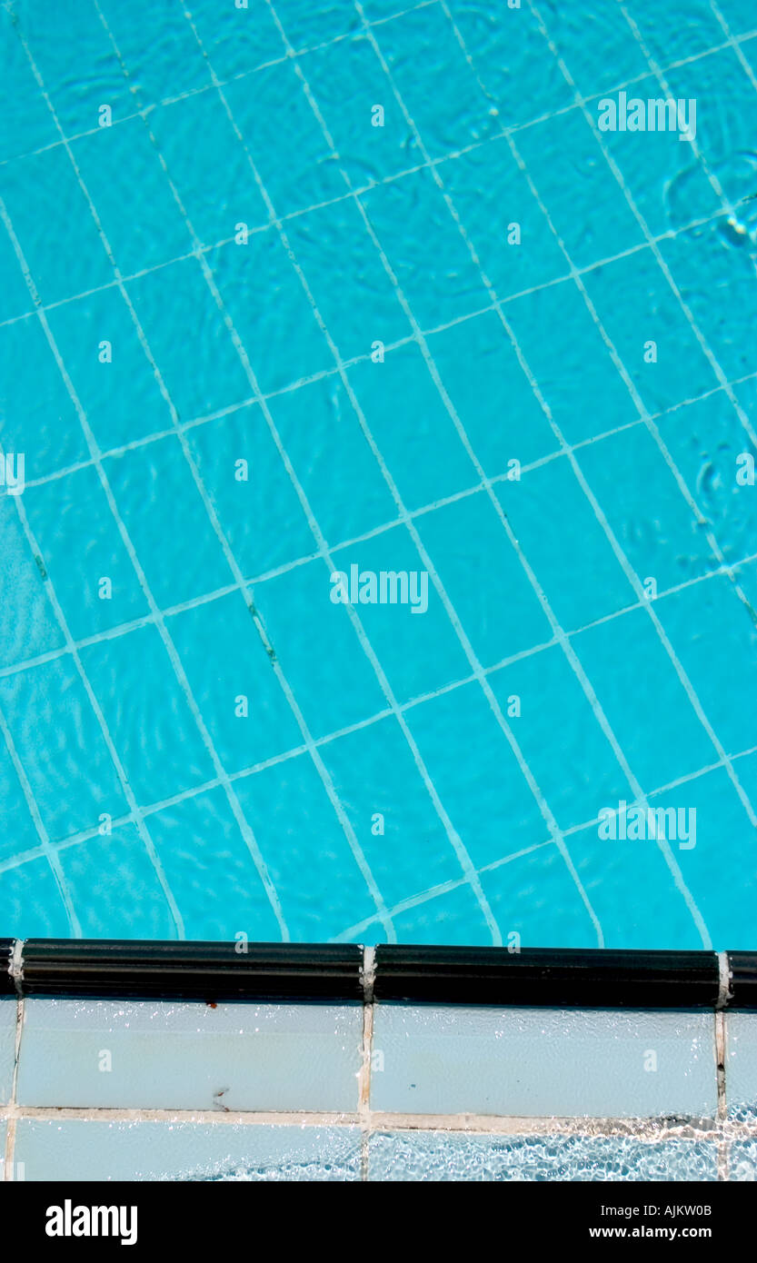 water in a swimming pool and border Stock Photo - Alamy