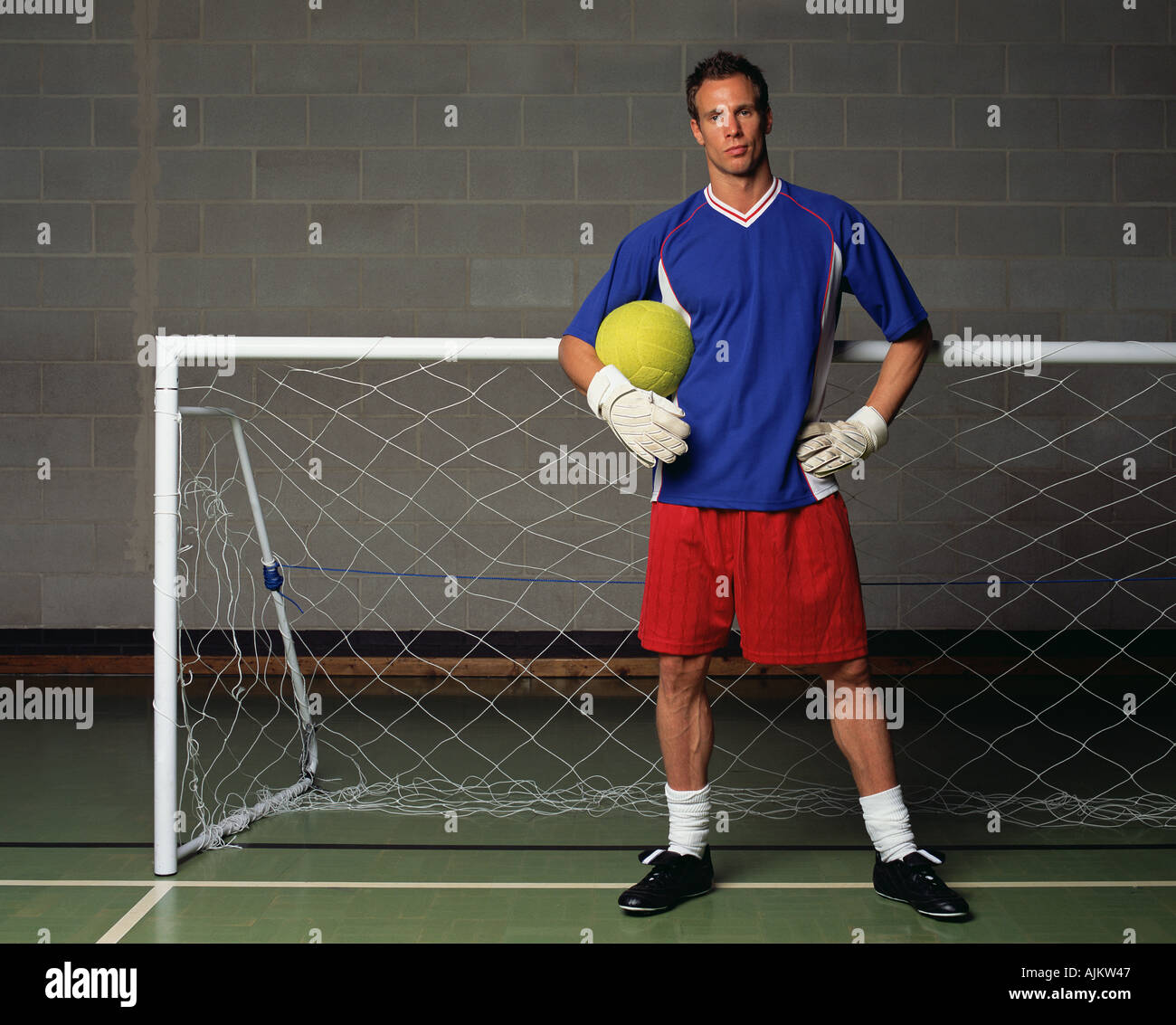 Portrait of a goalkeeper Stock Photo - Alamy