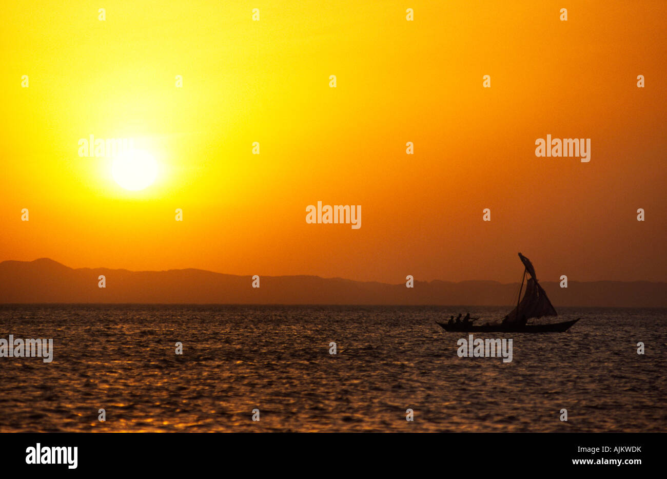 Sunset on Turkana Lake. Kenya Stock Photo - Alamy