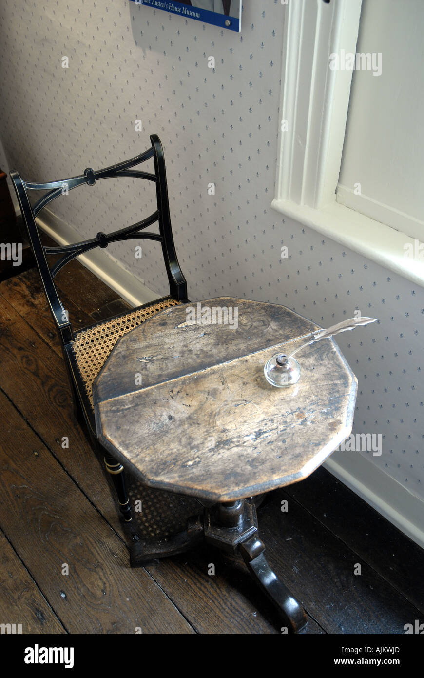 The writing desk Jane Austen used at her house at Chawton Hampshire ...