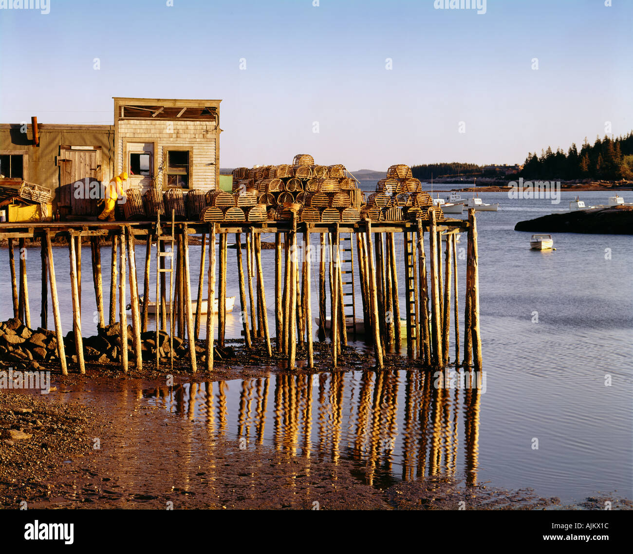 Stonington Maine Deer Isle fishing docks Stock Photo - Alamy