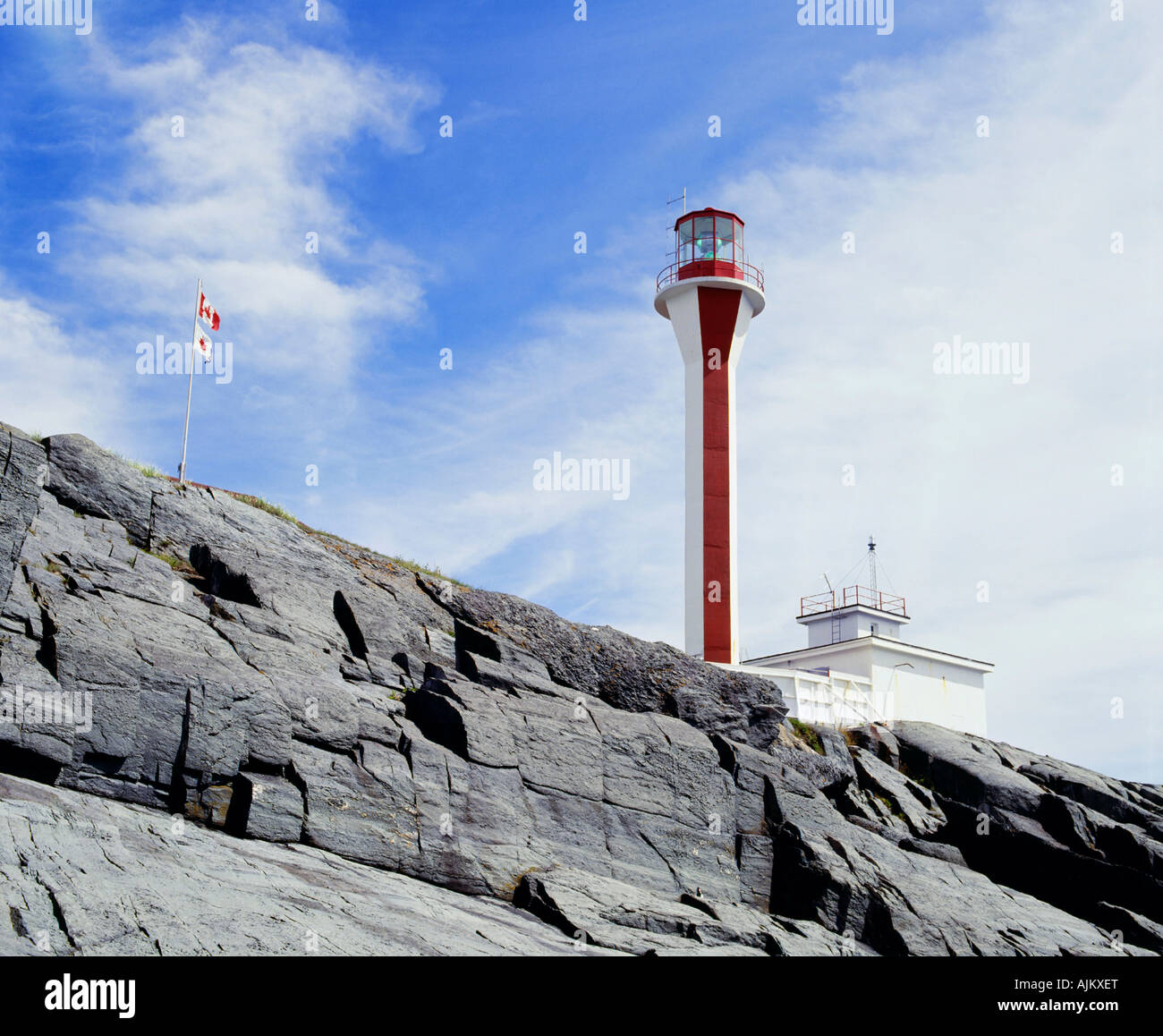 Lighthouse on a cliff Stock Photo - Alamy