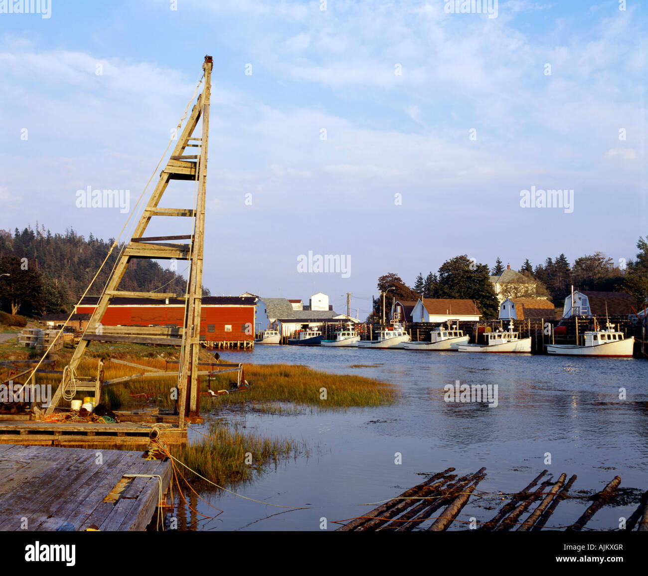 Fishing boats at harbour Stock Photo - Alamy