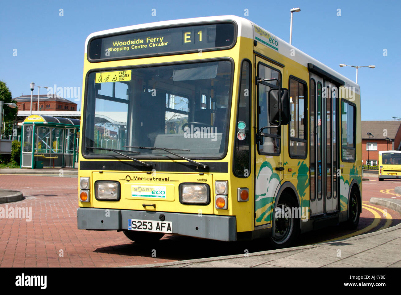 An Electric Bus the EcoBus operated by Mersey Travel New Brighton ...