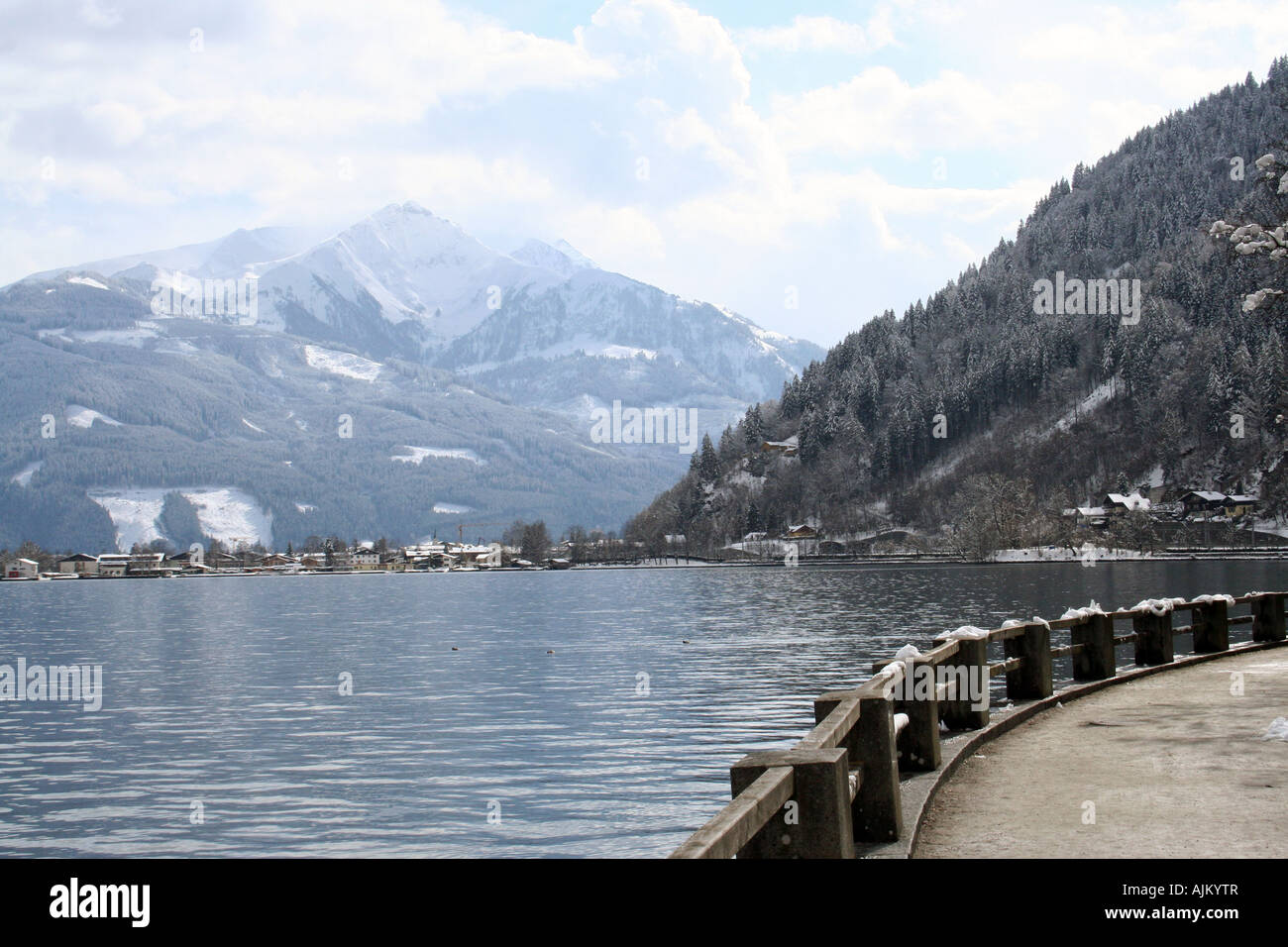 Zeller See lake scenic, Zell am Zee, Austria Stock Photo - Alamy