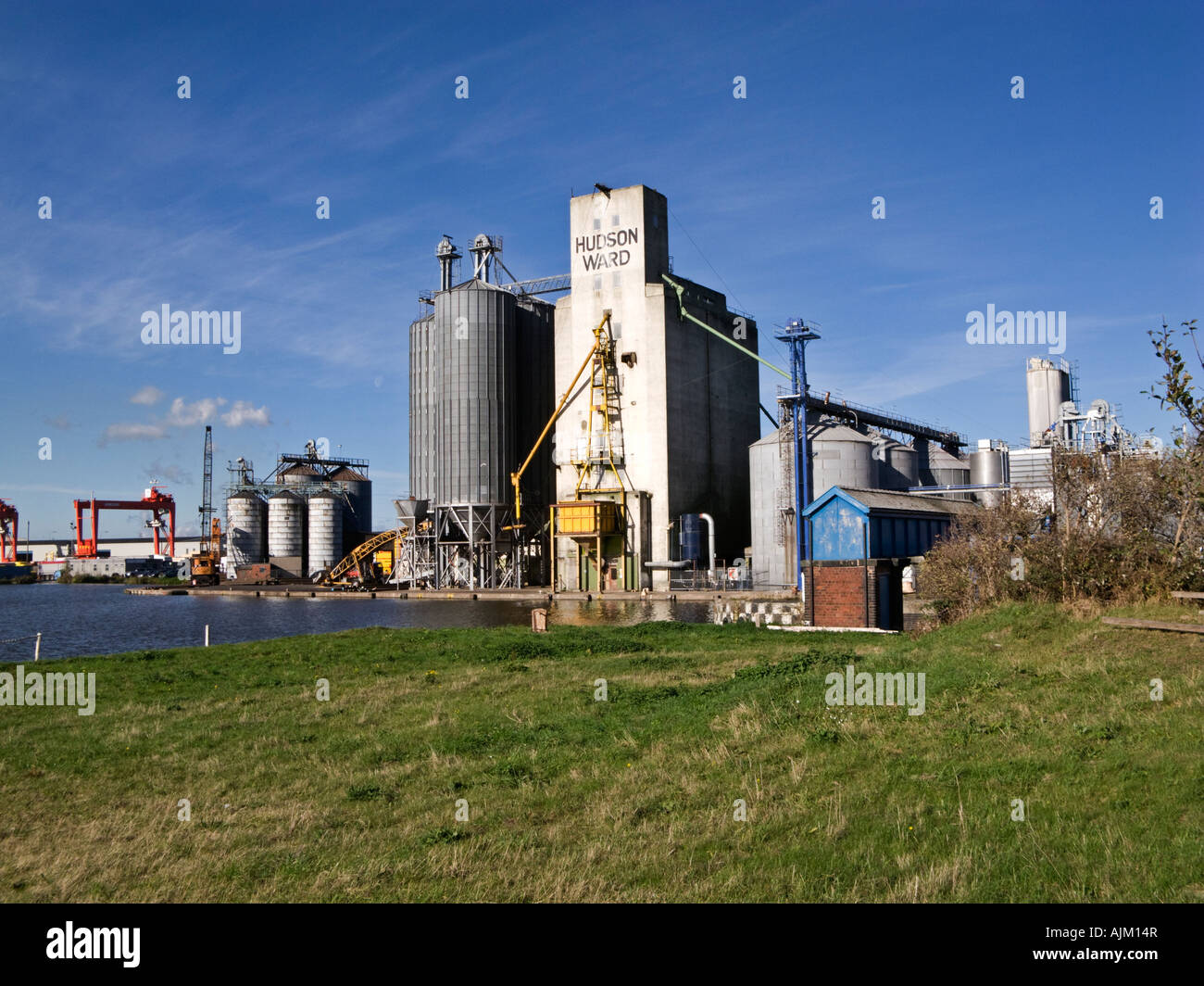 Grain silos at the docks in Goole East Yorkshire UK Stock Photo - Alamy