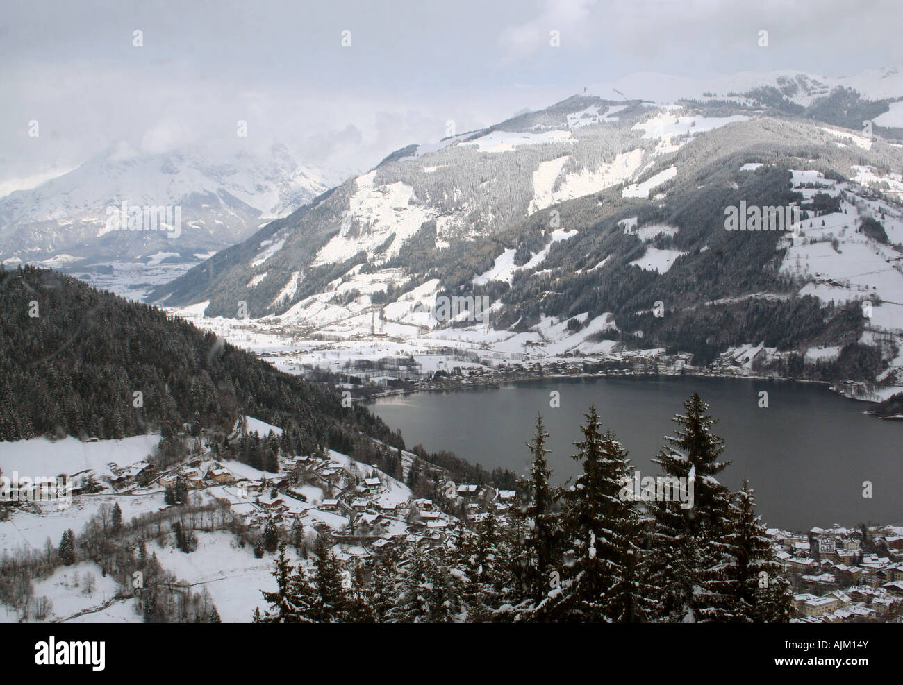 Zeller See Lake in resort of Zell am See in Salzburg in Austria Stock ...