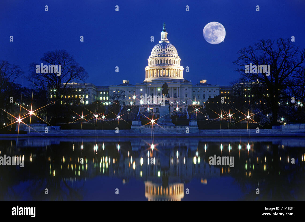 Washington Dc Sky Moon