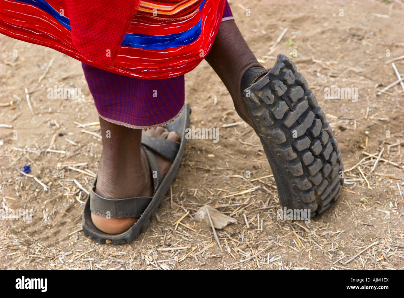 Massai footwear, Tanzania, East Africa. 2007 Stock Photo - Alamy