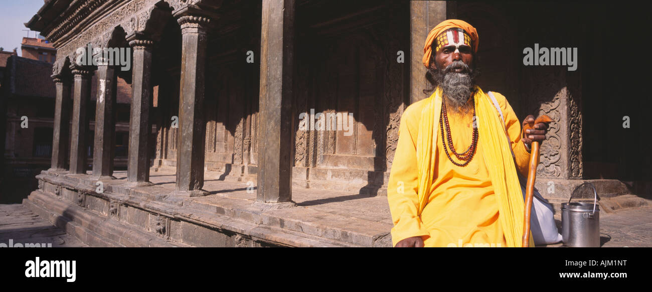 Sadhu priest, Patan, Durbar Square, Nepal Stock Photo - Alamy