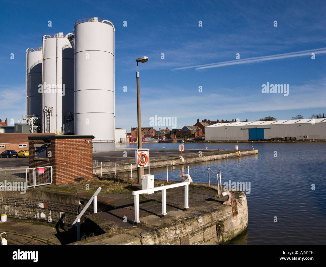 Bulk grain silos and docks at Goole East Yorkshire UK Stock Photo - Alamy