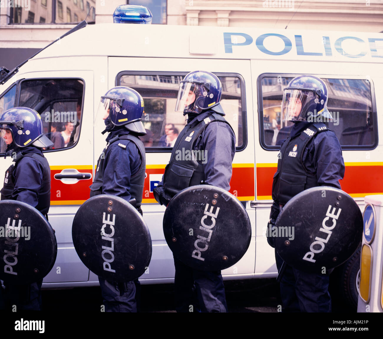 line of riot Police, London Stock Photo - Alamy