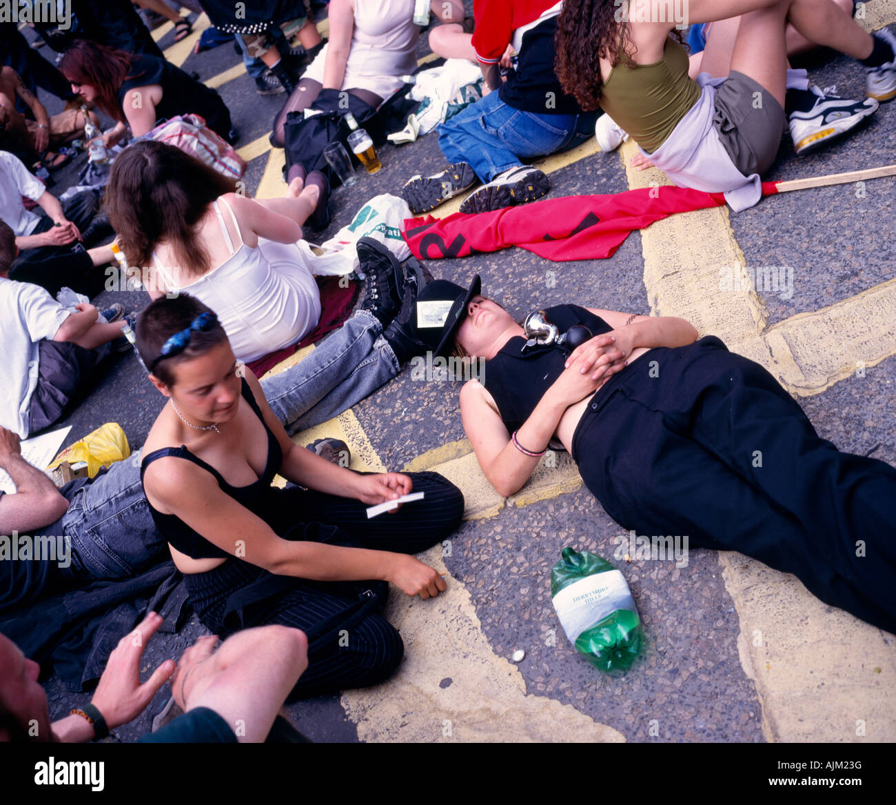 Protesters lying down on road hi-res stock photography and images - Alamy