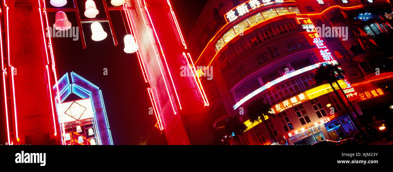 neon lights on street, Guilin, China Stock Photo - Alamy