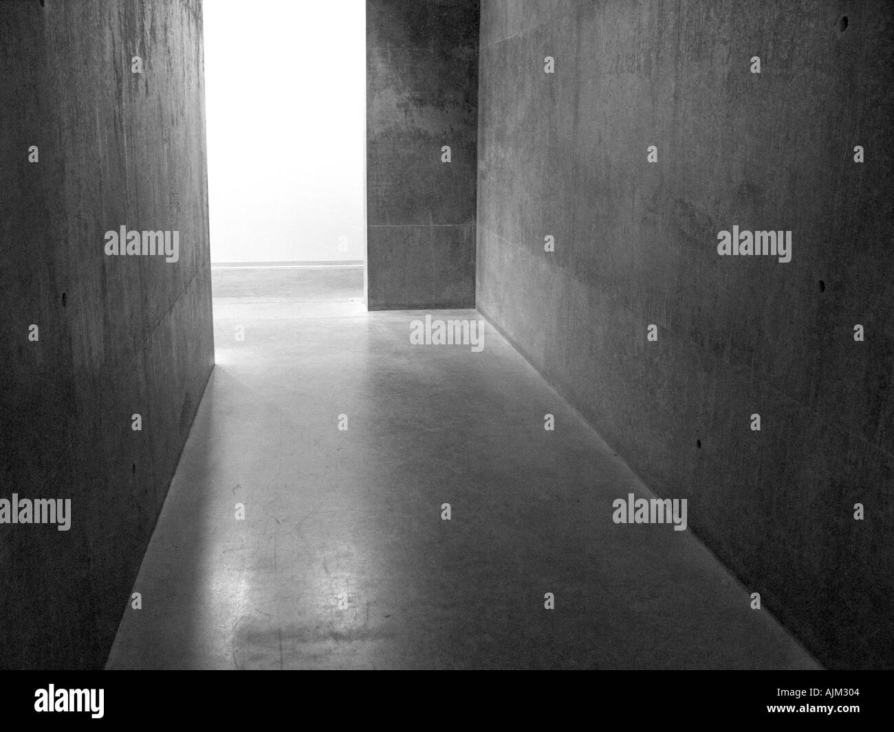 Concrete hallway with smooth walls and shadows Stock Photo - Alamy