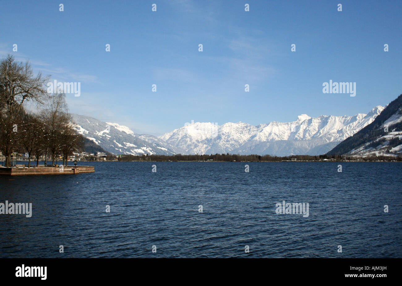 Zeller See Lake in resort of Zell am See in Salzburg in Austria Stock ...