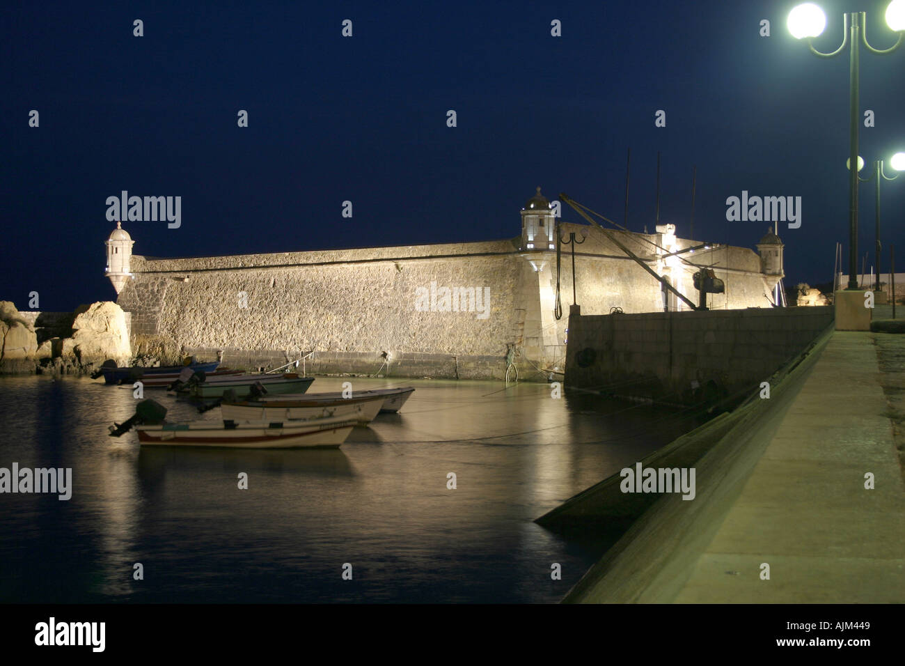 The Old Fort at night Lagos Portugal Stock Photo - Alamy